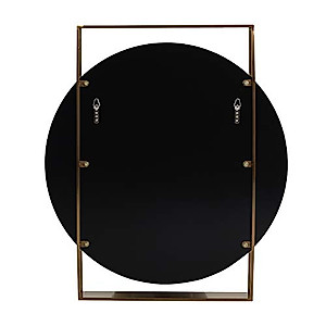Christopher Knight Home Olina Modern Round Framed Wall Mirror, Brushed Brass