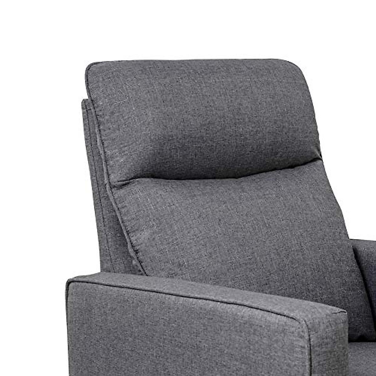 DaVinci Gabby Polyester Pillowback Swivel Glider in Shadow Grey, Greenguard Gold & CertiPUR-US Certified