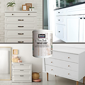 Chalk Pure Paint - for Furniture, Crafts, Home Decor - All-in-One – DIY – Eco-Friendly (Vintage [White]), (33.81 oz)