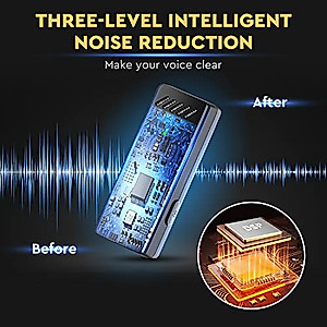 2 Pack Wireless Lavalier Microphone for iPhone iPad with Charging Case, Intelligent Noise Reduction Clip on Lapel Microphone Wireless for Video Recording Vlogging, YouTube, Interview, 65ft