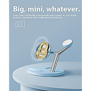 ZECHIN 3-in-1 Charging Station with Apple MFi Certification, Wireless Charging Station for iPhone 13, 12, Pro, Pro Max, Mini, AppleWatch and AirPods, Wireless Chargers Support Fast Charging