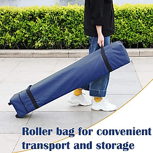 Blissun 10 x 10 Ft Outdoor Portable Pop-Up Canopy Tent with Roller Bag (Blue)