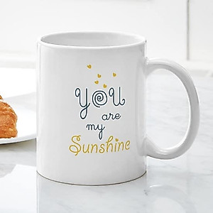 CafePress You Are My Sunshine Mugs Ceramic Coffee Mug, Tea Cup 11 oz