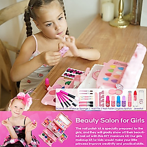Kids Makeup Kit for Girl - Kids Makeup Kit Toys for Girls,Play Real Makeup Girls Toys, Washable Make Up for Little Girls, Non ToxicToddlers Pretend Cosmetic Kits,Age4-12 Year Old Children Gift