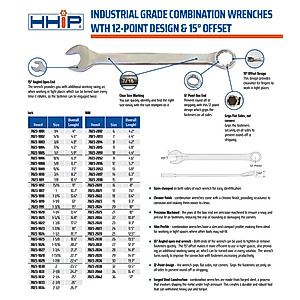 HHIP 7023-1034 Forged Steel Combination Wrench, 2-1/2" Size