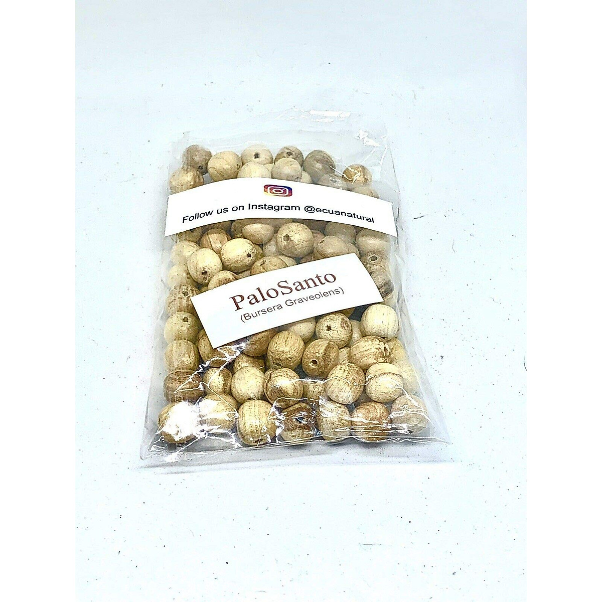 Palo Santo Round Prayer Beads 9mm Average for Japa Mala. Pack (50 Units)