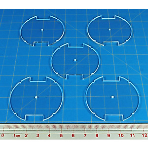 LITKO 50mm Circular | Round Notched Base | Compatible with Star Wars: Legion | Clear | (1.5mm Clear Acrylic)