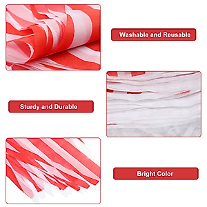 RUBFAC 170ft 120pcs Red and White Striped Pennant Banner, Carnival Circus Decorations Supplies, String Triangle Bunting Flags, Kids Birthday, New Year Eve Celebration Supplies