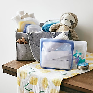 Stasher Platinum Silicone Food Grade Reusable Storage Bag, Rose Quartz (Stand-Up Mid) | Reduce Single-Use Plastic | Cook, Store, Sous Vide, or Freeze | Leakproof, Dishwasher-Safe, Eco-friendly | 56 Oz