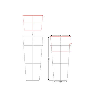 H Potter Tall Planter Large Copper Flower Pot Outdoor Indoor Patio