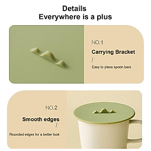 Silicone Cup Lids Silicone Cup Covers 6color Design, Food Grade Anti-dust Airtight Seal Lids for Mugs, Tea Cups, Coffee Cup 6pcs (6PCS)