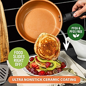 Gotham Steel Pro 17 Piece Pots and Pans Set Nonstick Cookware Set, Complete Hard Anodized Ultra Durable Ceramic Cookware Set for Kitchen, Stovetop/Dishwasher Safe, 100% Healthy and Non Toxic