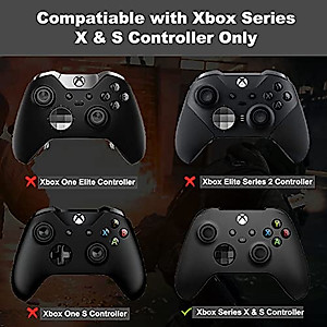 IKPEK RB LB Bumpers Shoulder Trigger Buttons Top Middle Bracket Controller Replacement for Xbox Series X & S (Black + White)