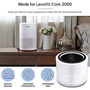 LEVOIT Air Purifier Replacement Filter, 3-in-1 True HEPA, 2 Pack, White & Air Purifiers for Bedroom Home, HEPA Filter Cleaner with Fragrance Sponge, White