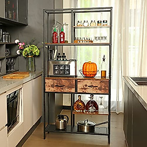 Vasfarok Bookshelf Tall Bookcase Shelf Storage Organizer, Modern Book Shelf for Bedroom, Living Room and Home Office