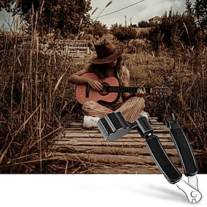 Guitar String Winder Cutter Pin Puller - 3 In 1 Multifunctional Guitar Maintenance Tool/String Peg Winder + String Cutter + Pin Puller Instrument Accessories (Style-A)