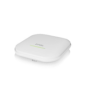 Zyxel WiFi 6E AXE5400 2.5G Multi-Gigabit Business AP | Bandflex 2.4Ghz and 5Ghz or 6Ghz Operation | 1 GbE Passthru| Mesh, Seamless Roaming, Captive Portal | Hybrid Cloud | POE+ Support | NWA220AX-6E