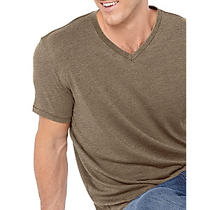 Lucky Brand mens Venice Burnout V-neck Tee T Shirt, Dark Olive, X-Large US