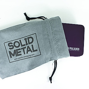 Paladin Roleplaying Purple Metal Dice - Full Polyhedral Set - in Presentation Case