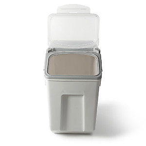 Rice Storage Container With Wheels (2 pack) - 30 lbs 15 L Rice Storage Bin - Grain Dispenser With Airtight Lid - Cereal Flour Dog and Pet Food Bins - Includes 2 Measuring Cups and 2 Rice Paddles