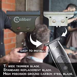 Caliber Pro Replacement Blade for .38 Trimmer - Cordless Trimmer Spare Japanese Steel Carbon Coating Blade - Smooth and Sharp Blades for Men's Electric Beard & Hair Trimmers (Special Premier Blades)