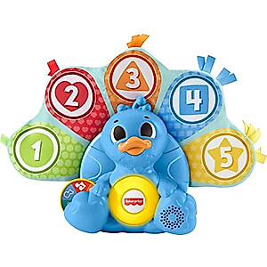 Fisher-Price Linkimals Learning Toy Counting & Colors Peacock with Interactive Lights & Music for Baby & Toddlers Ages 9+ Months
