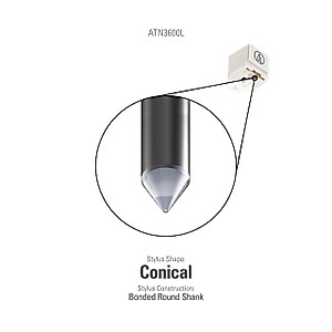 Audio-Technica ATN3600L Replacement Stylus for AT-LP60 Turntable,Small