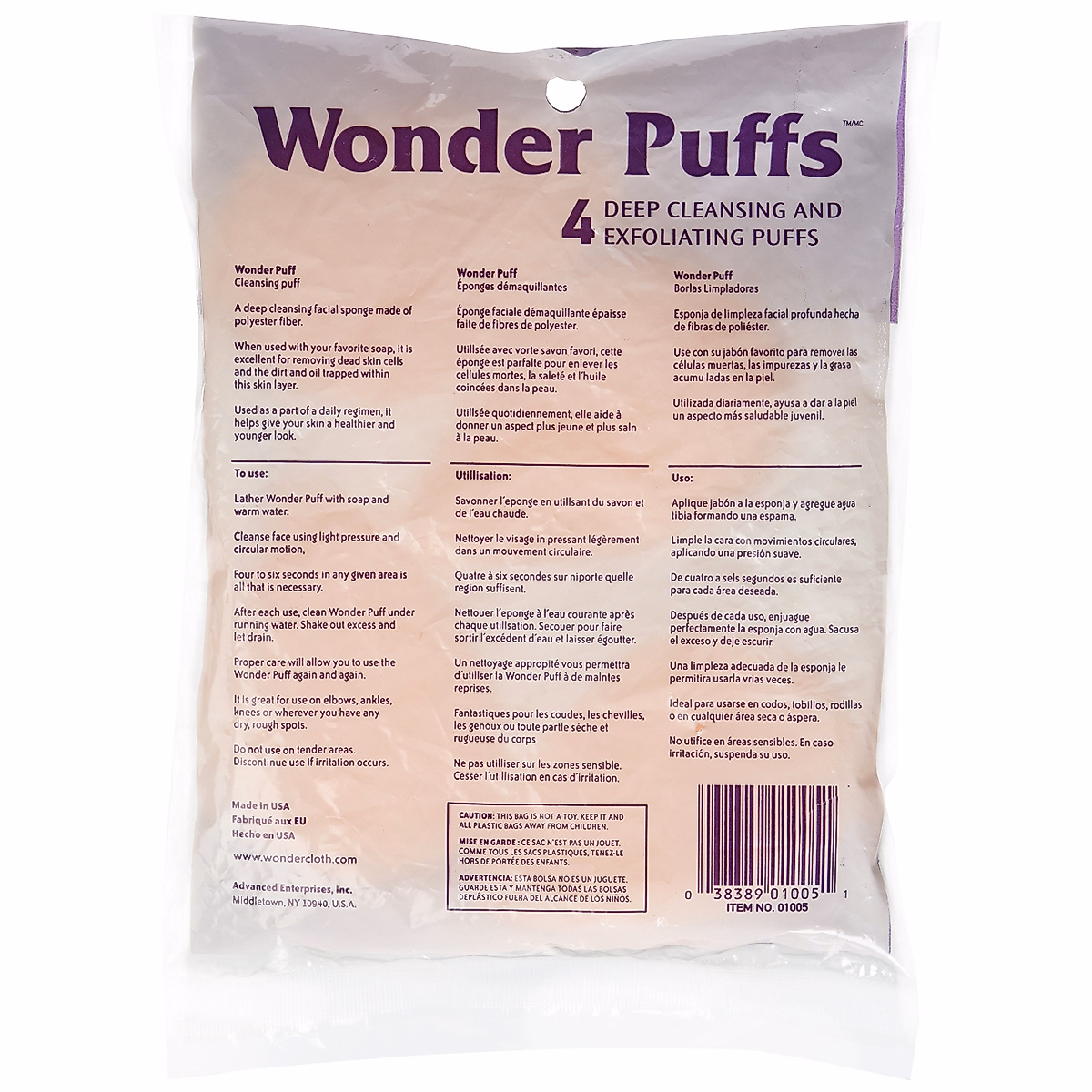 Wonder Wedges Wonder Cleansing Puff, 4 Count
