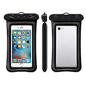 Floating Waterproof Pouch for Samsung Galaxy Note 20 Ultra S20 S21 S22 S23 Ultra S21+ S20 Plus S21 FE Note 10 Plus Lite 9 S10 Plus A53 5G, A13 5G, A52 5G, A42 5G Underwater Phone Case Dry Bag Black