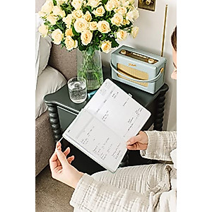 Busy B Mid Year 17 Month Diary August 2023 - December 2024 - Sage - Faux Leather Academic Diary with Week to View Planner with Pen Holder, Elastic Closure and Storage Pockets