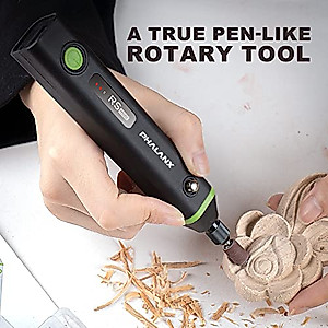 PHALANX Cordless Rotary Tool 3.7V Square Power Rotary Tool with 60 Accessories, 3-Speed and USB Charging Rechargeable Multi-Purpose Power Tool for Sanding, Polishing, Drilling, Engraving, DIY Crafts…