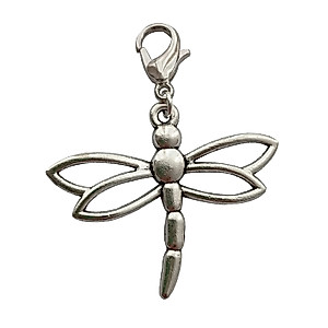WYGUYO 2pcs Dragonfly Clip on Charm, Dragonfly Zipper Pull, Insect Jewelry