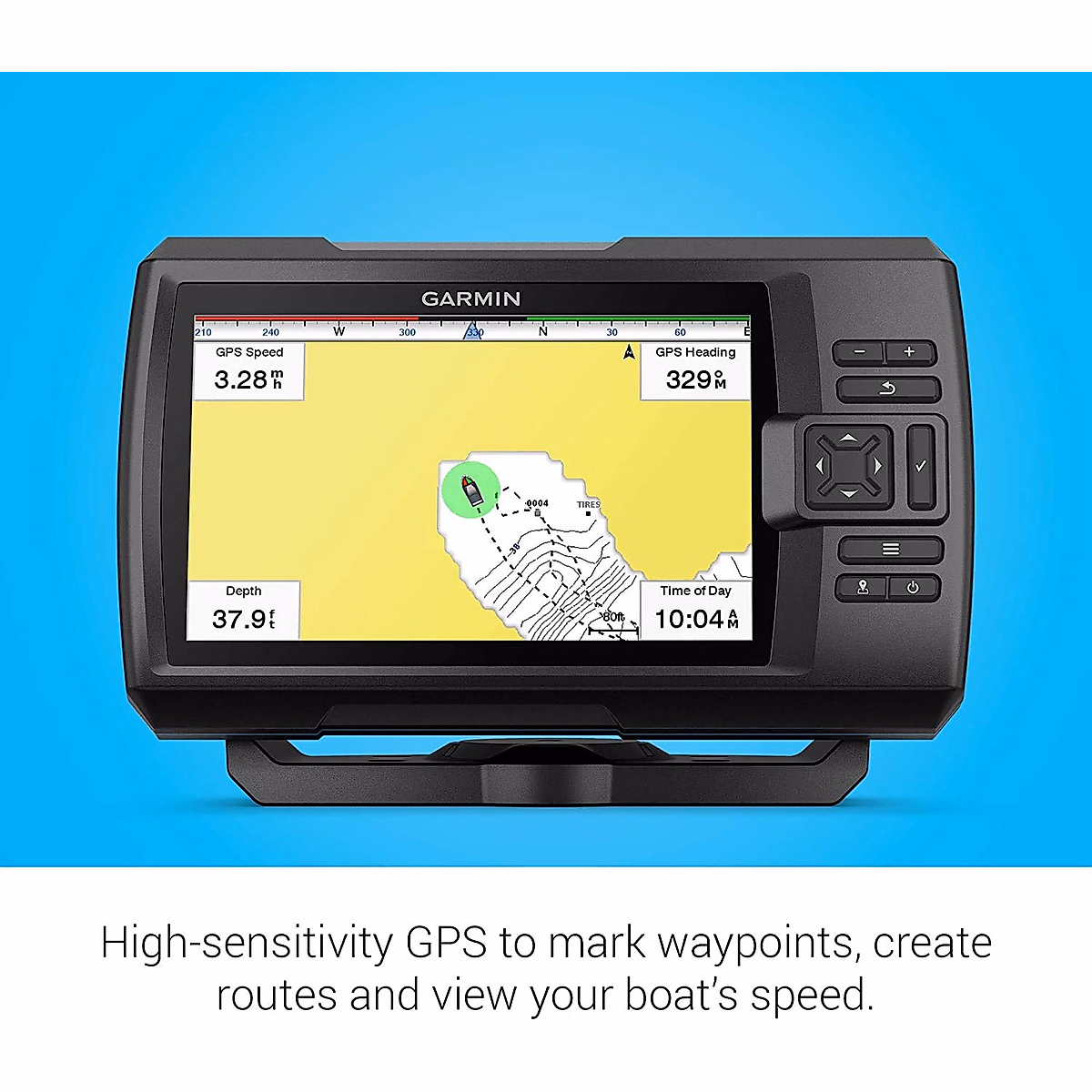 Garmin Striker Vivid 7sv Bundle with Transducer and Protective Cover, 7-inch Color Fishfinder, Vivid Scanning Sonar Color Palettes 010-02553-00