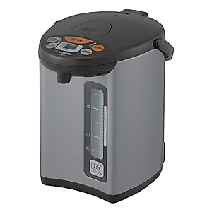 Zojirushi CD-WCC30 Micom Water Boiler & Warmer, Silver & NS-RPC10HM Rice Cooker and Warmer, 5.5-Cup (Uncooked), Metallic Gray
