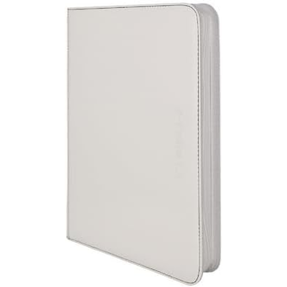 BCW Z-Folio LX Zipper Portfolio - Premium White Leatherette 12-Pocket Playset Album - Secure Zipper - 480 Card Capacity - Card Collector's Dream - Card Organizer - Trading Card Storage