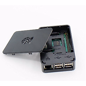 Black Protective Case/Box/Enclosure for Raspberry Pi Model B/ 2/3 with Aluminum Heatsink Cooler - Access to All Ports