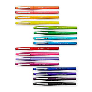 Paper Mate Flair Felt Tip Pens, Medium Point (0.7mm), Assorted Colors, 16 Count