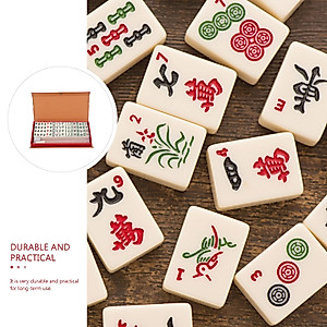 PRETYZOOM Chinese Mahjong Game Travel Mahjong Set Mahjong Board Game Mini Mahjong Travel Set Mini Mahjong Game