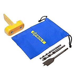 Zipbolt 40.260 Railbolt Drill Guide for Staircase Handrails with 1/4 in and 3/8 in Drill Bits and 1 in Spade Bit