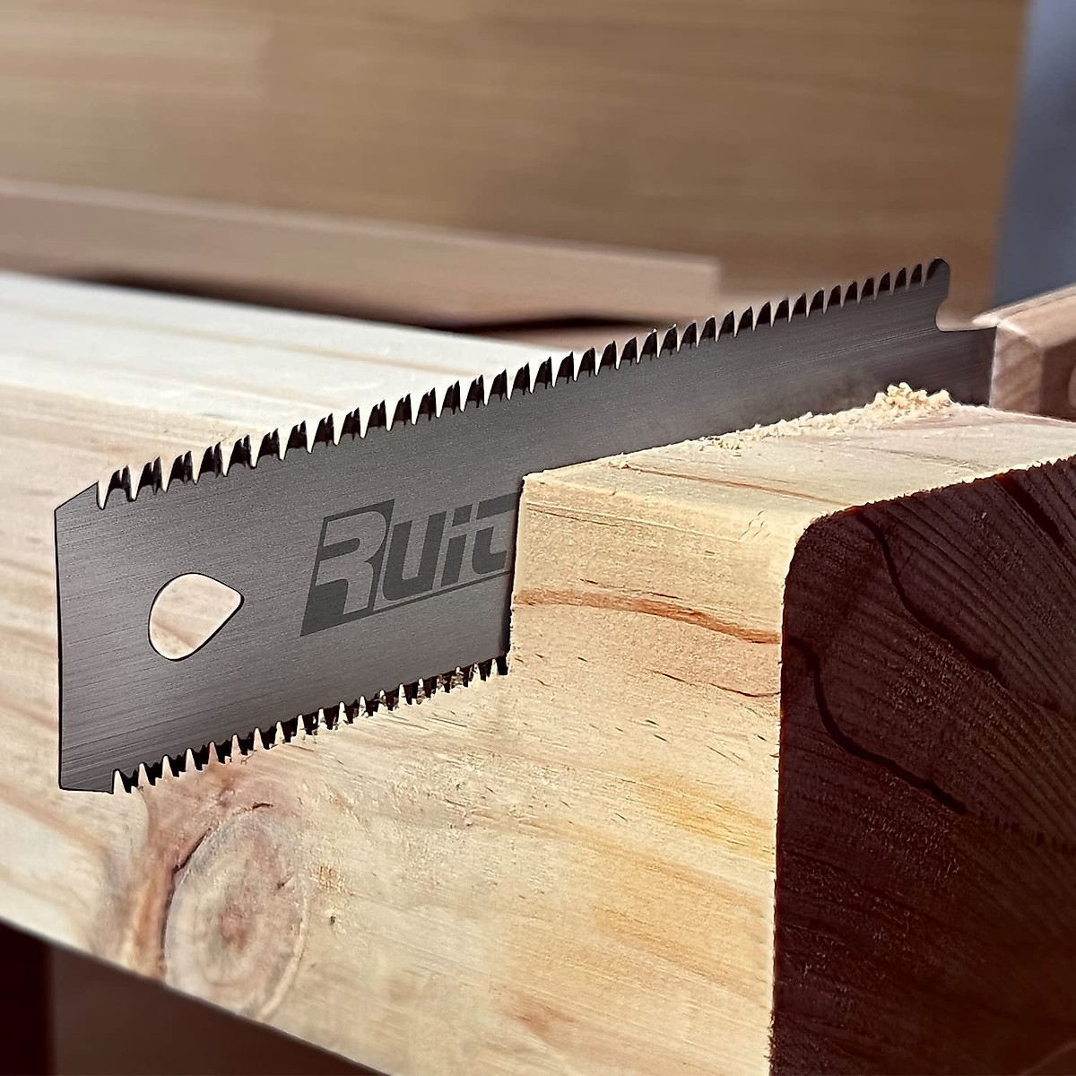 RUITOOL Japanese Hand Saw 6 Inch Double Edge Sided Pull Saw Ryoba SK5 Flexible Blade 14/17 TPI Flush Cut Beech Handle Wood Saw for Woodworking Tools