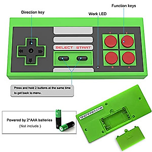 E-MODS GAMING Retro Games Console GV300S Mini TV Style 308 Video Games Player with Handheld Gamepad & AV Output - 3.0 Inch Screen Electronic Games Machine Xmas Gift for Kids Adults (Green)