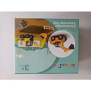 Kizeefun Excavator Truck Kids Toys: Construction 2-5 Toddler Toys Digger Truck with Electric Universal Wheel Children Car Toys with Light and Music Birthday Christmas for 2 3 4 5 Years Old Boy