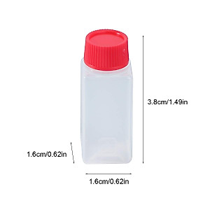 BESTOYARD 100pcs Bento Soy Sauce Case Container Vinegar Dispenser Bottles Plastic Condiment Bottles for Sushi Sashimi Salads Square 6.5ml