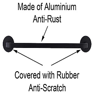 Magnetic Towel Holder Towel Rack Adjustable Towel Bar for Bathroom Wall Mounted Towel Holder Bathroom Towel Rod Towel Holder Dishwasher Towel Holder Sink Laundry Washing Machine Towel Bar Black Towel