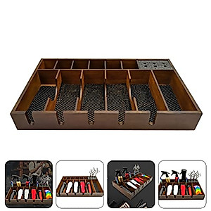 Barber Wooden Blade Rack Storage Tray: Hair Clipper Storage Tray Organizer Plastic Clipper Guide Comb Organizer Hairstylist Tools Storage Rack Salon Accessories Hair Clipper Wooden Holder