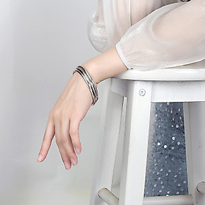 Dankadi Fashion Smooth Moments Charm 925 Sterling Silver Bracelet Minimalist DIY Women 4MM Bangle Diameter 60-65 MM Jewelry Gift (1 piece, Diameter 65 MM)