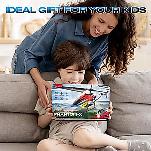 Britik Remote Control Helicopter for Kids - RC Helicopters Toys, One Key Takeoff/Landing and Hover Functionality, 3-Speeds, LED Lights and Crash Protection-Indoor Flying Toy, Gift for Boys/Girls Kids