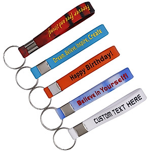 50 Custom Silicone Keychains - Personalized Rubber Keyrings for Party Favors, Events, Awareness, Motivation (Navy Blue)