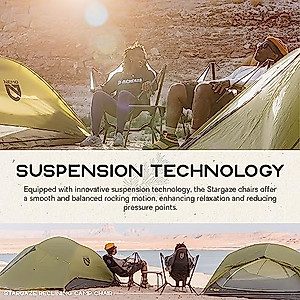 NEMO Stargaze Reclining Camp Chair | Luxury Recliner for Maximum Camping Comfort and Stargazing (2023), Black Pearl