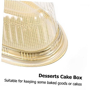 LALAFINA 10pcs Packing Cake Box Fruit Trays Disposable Serving Tray Clear Plastic Containers Clear Cake Container Mini Cupcake Boxes Cake Display Storage Box Pies Cake Box Portable Cake Box